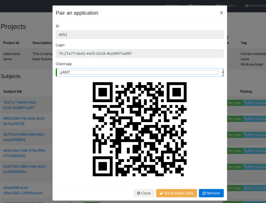 pRMT (Passive App) - RADAR-base