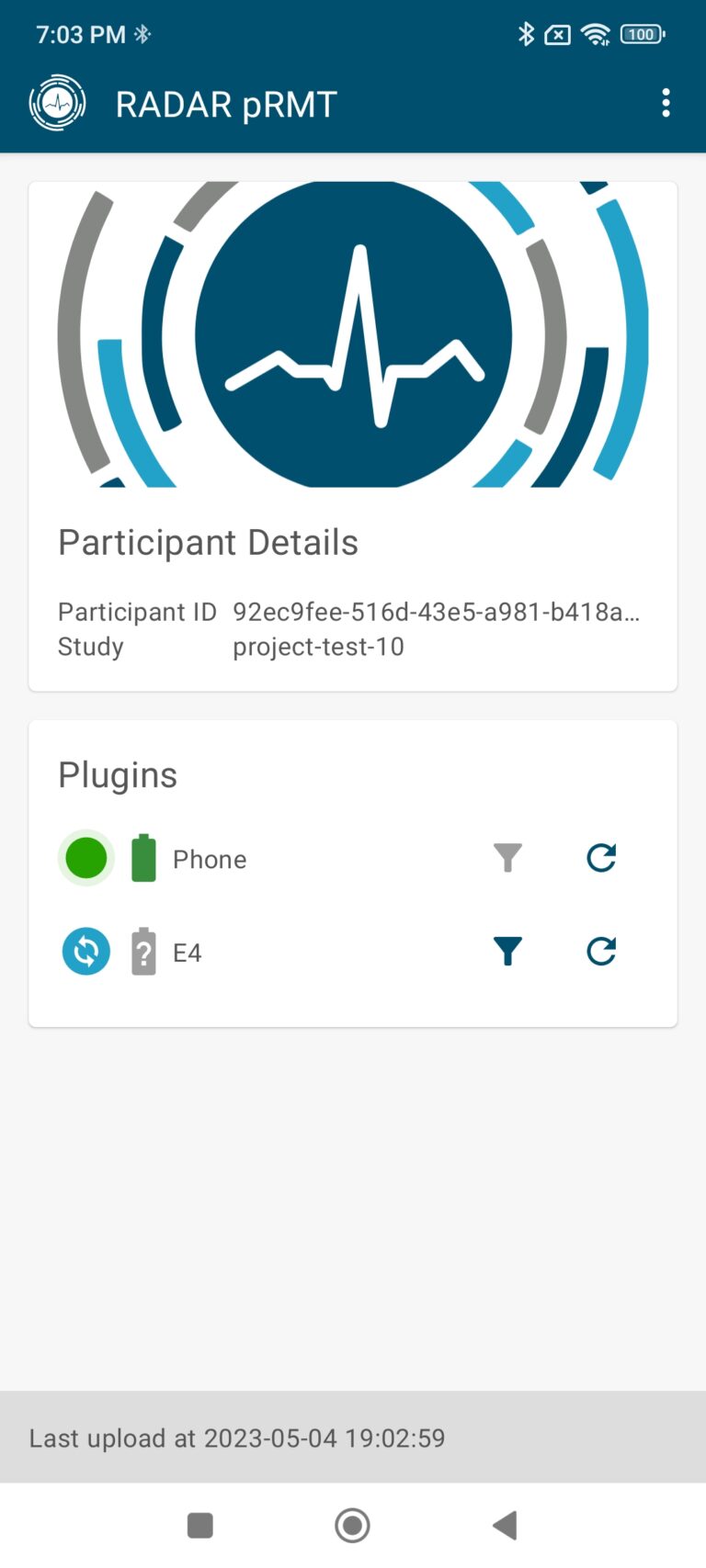 Passive App (pRMT App) - RADAR-base
